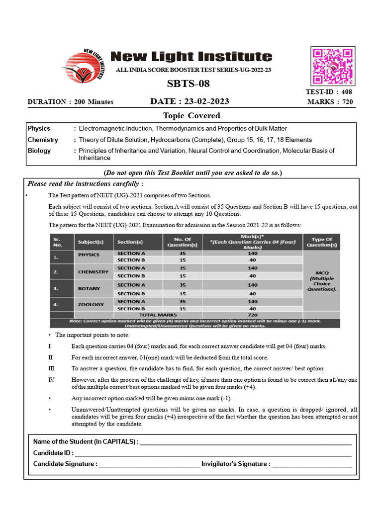 008-23 Feb Paper Sbts Test-8_1172268-Copy | PDF | Inductor | Inductance