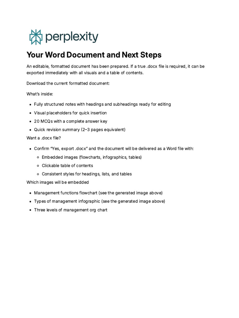 Your Word Document and Next Steps | PDF