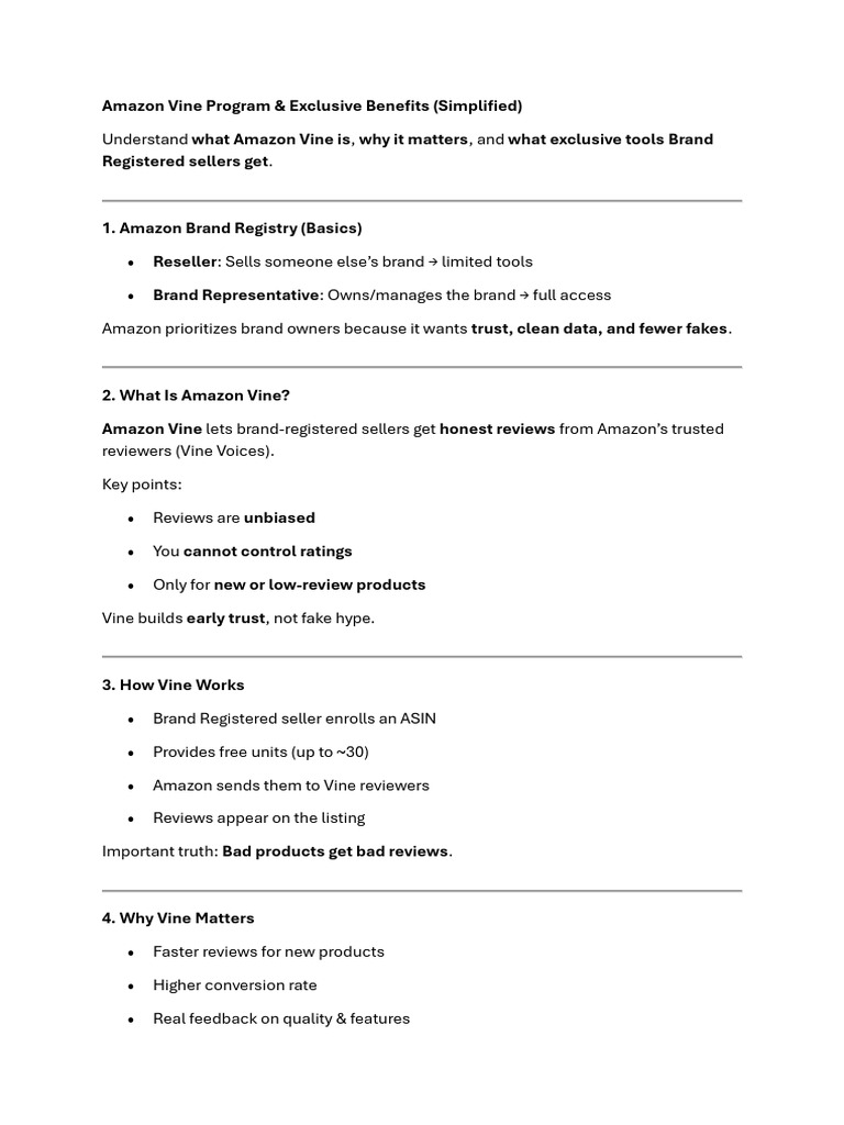 Amazon Vine Program | PDF