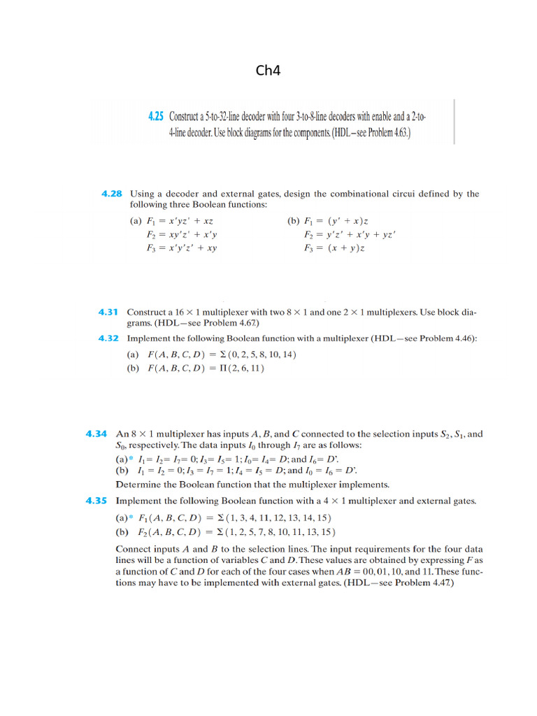 Logic Design - Sheets - Sheet_5 | PDF