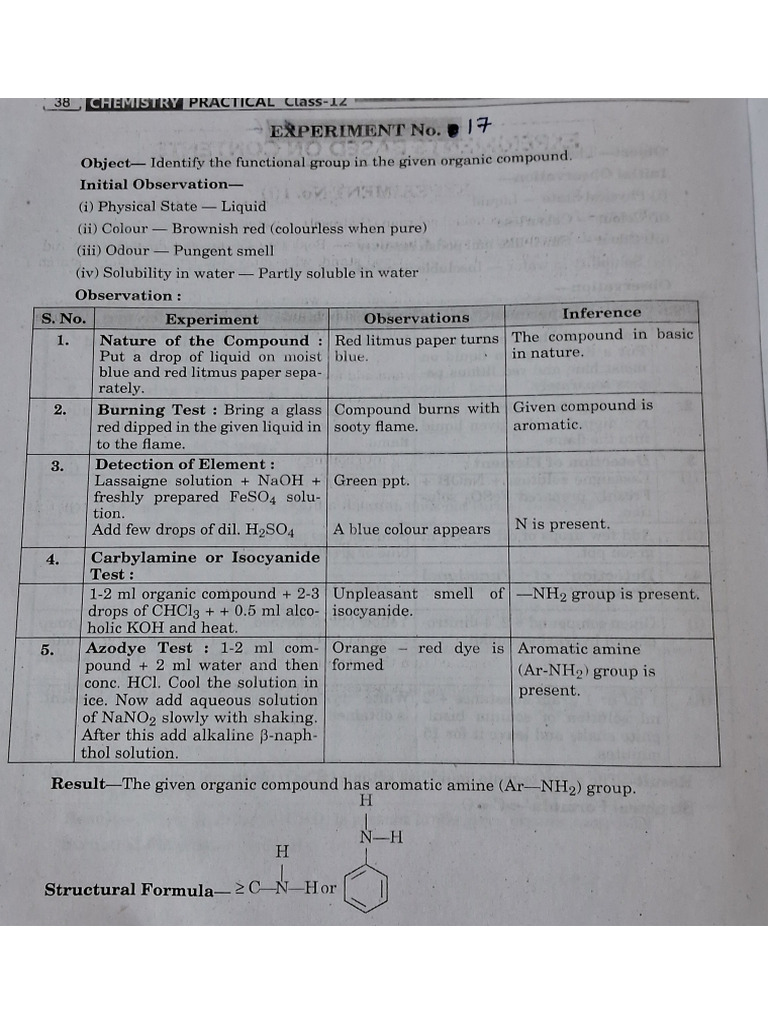 17 to 21 Chemistry Practicals | PDF