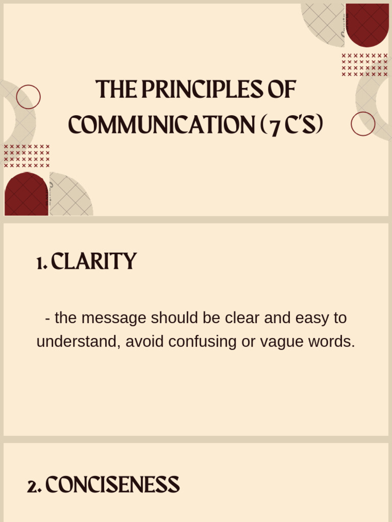The Principles of Communication (7c's) | PDF