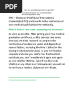 ECFMG EPIC Verification Guide | PDF | Identity Document | Courier