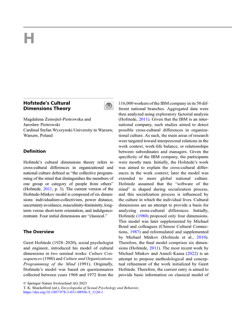 Hofstede Entry 2023-1 | PDF | Liberal Arts Education | Behavioural Sciences