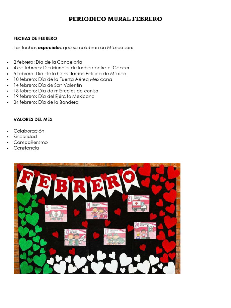 Periodico Mural Febrero | PDF