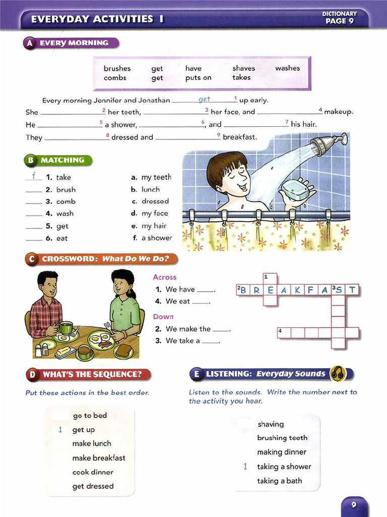 Everyday Activities Exercises | PDF