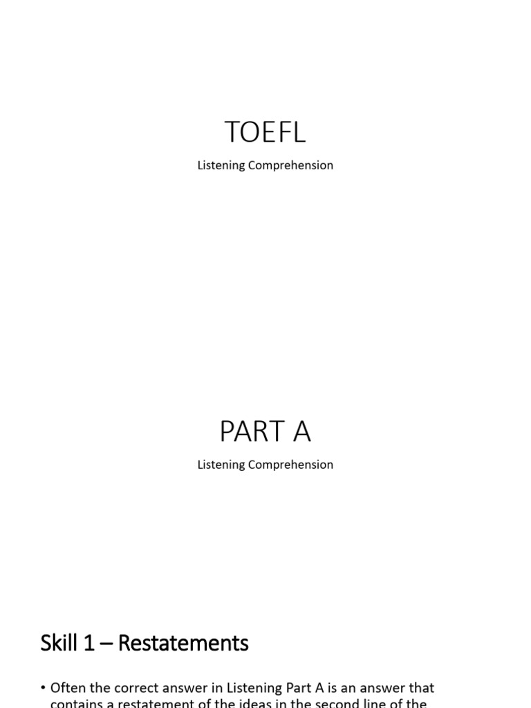 TOEFL Listening | PDF