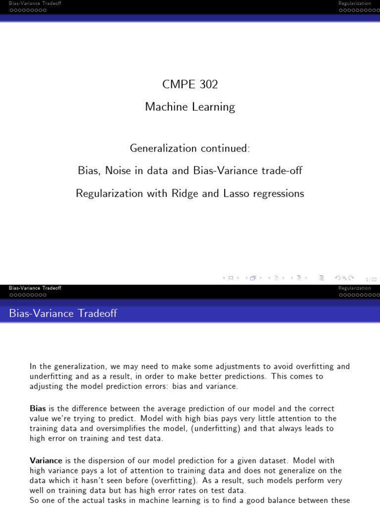 4 2 Generalization Continued, Noise in Data, Bias-Variance Trade-Off ...