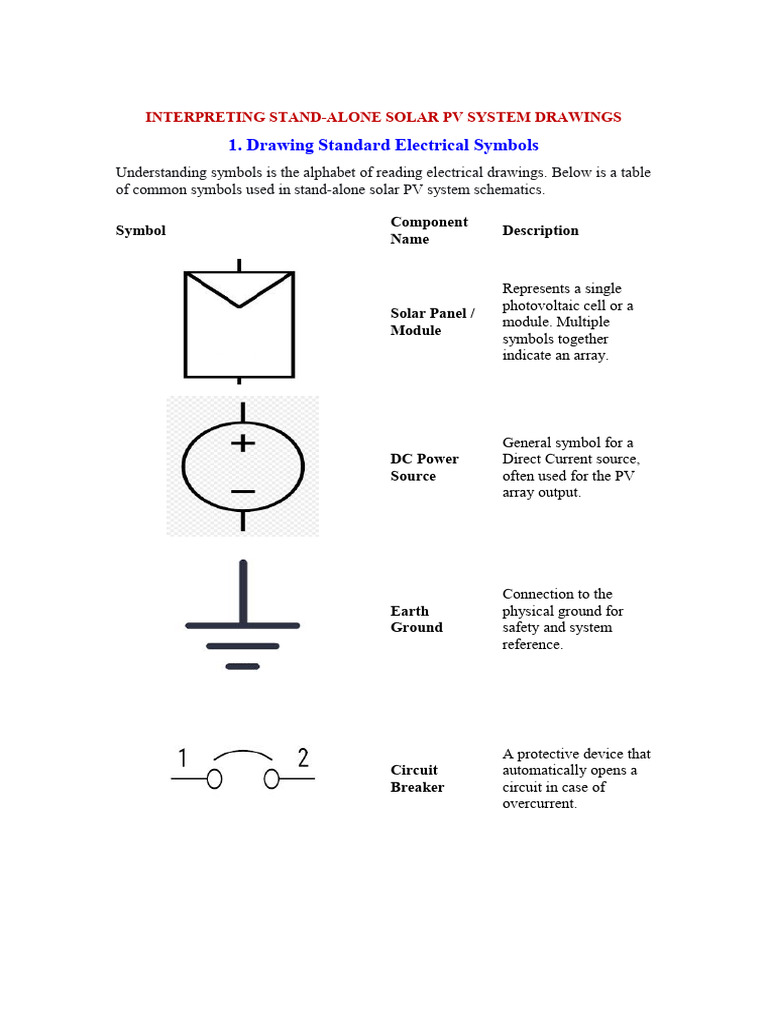 Topic 2 Interpreting Stand-Alone Solar Pv System Drawings | PDF ...