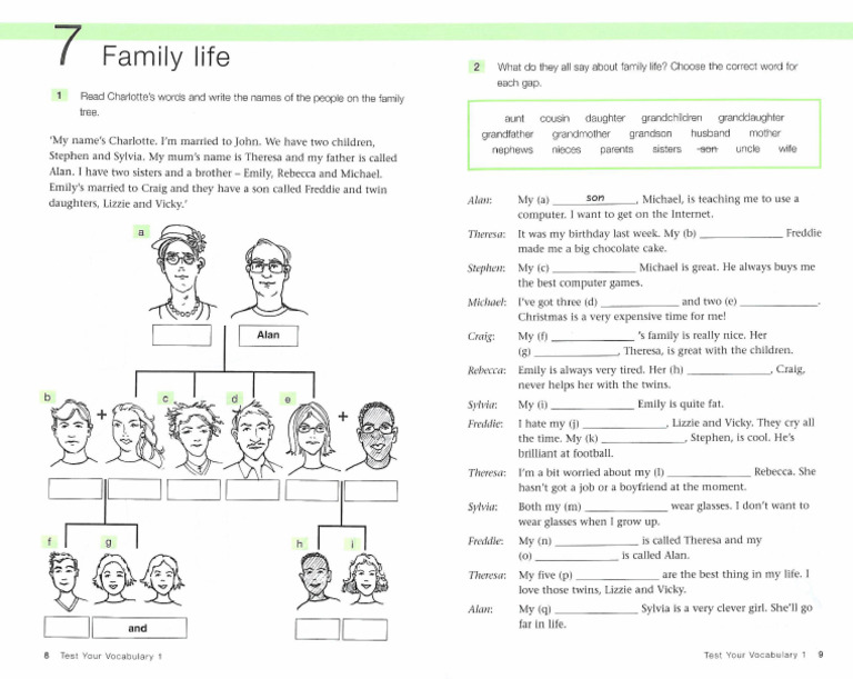Test Your Vocabulary Family | PDF