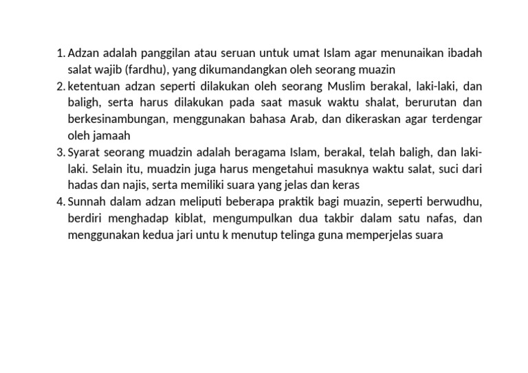Adzan Adalah Panggilan Atau Seruan Untuk Umat Islam Agar Menunaikan ...