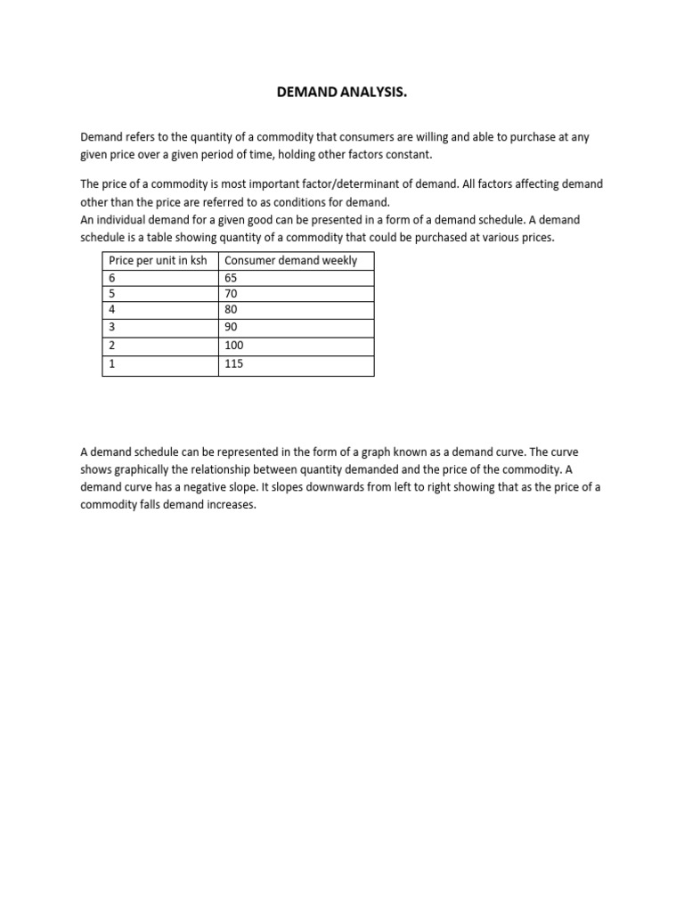 Demand Analysis | PDF | Demand | Price Elasticity Of Demand