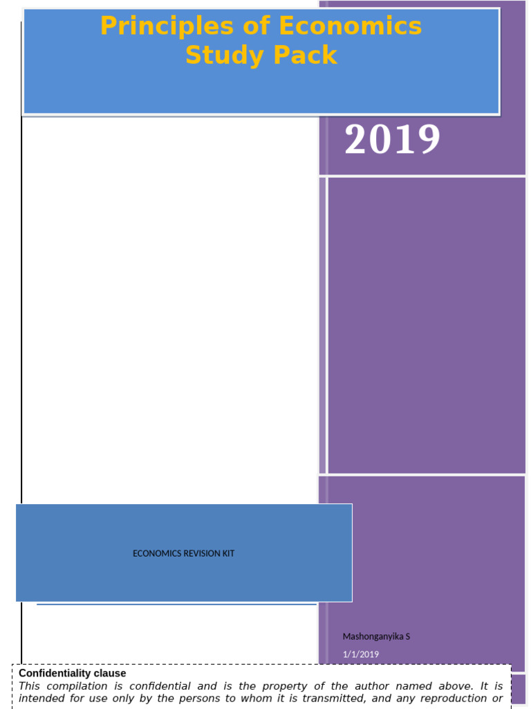 203- Principles of Economics - Study Pack | PDF | Economics | Demand