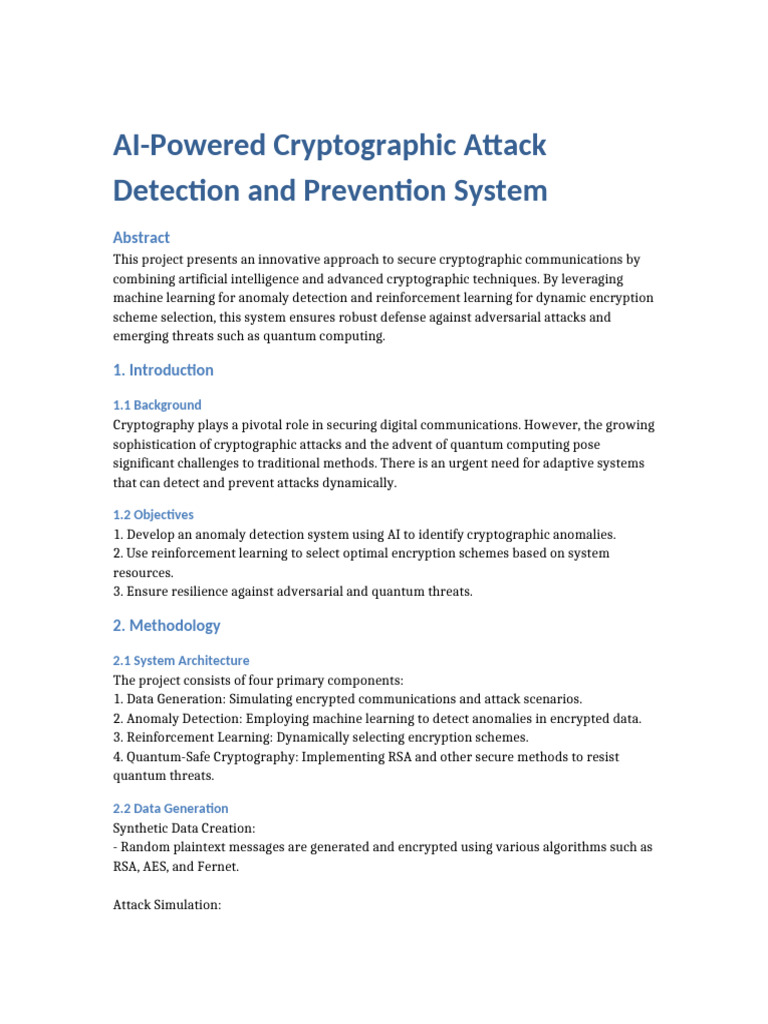 AI Cryptographic Security Report | PDF | Encryption | Cryptography