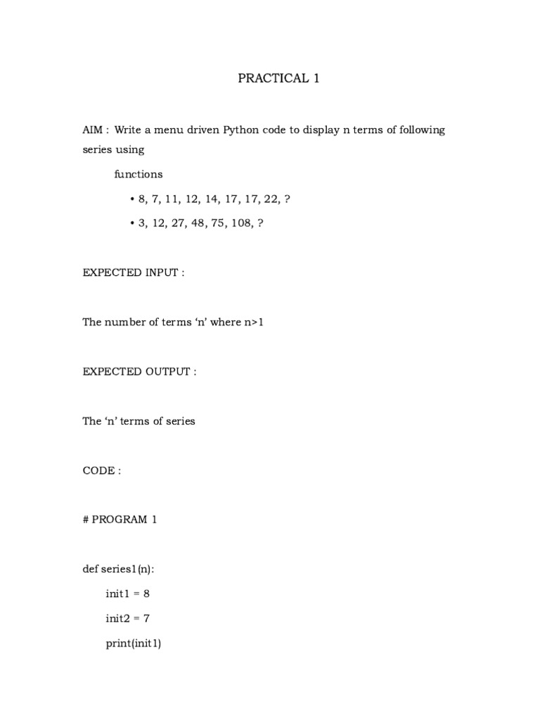 Practical File XII CS | PDF | Area | Parameter (Computer Programming)