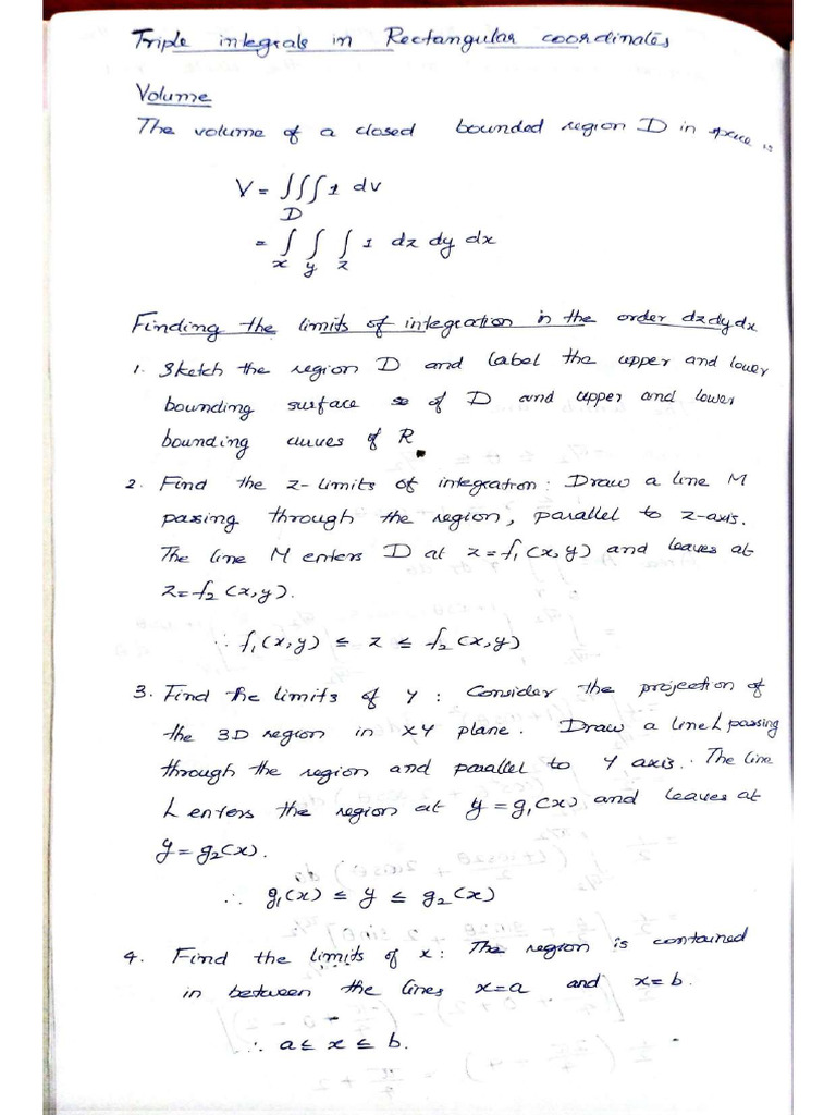 UNIT 5 - Triple Integrals | PDF