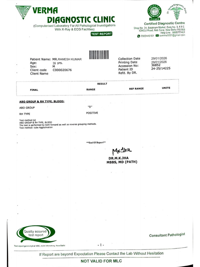 Blood Report R | PDF