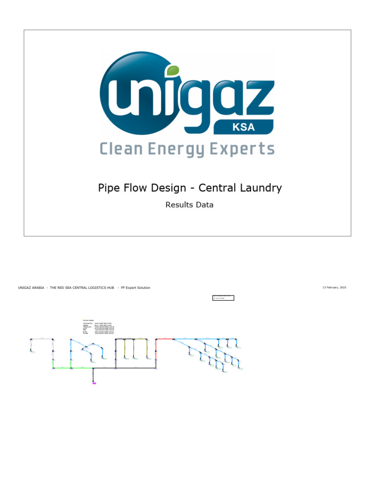 Pipe Flow - Central Laundry | PDF | Pressure | Chemical Engineering