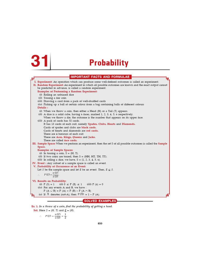 Probability | PDF | Measure Theory | Probability And Statistics
