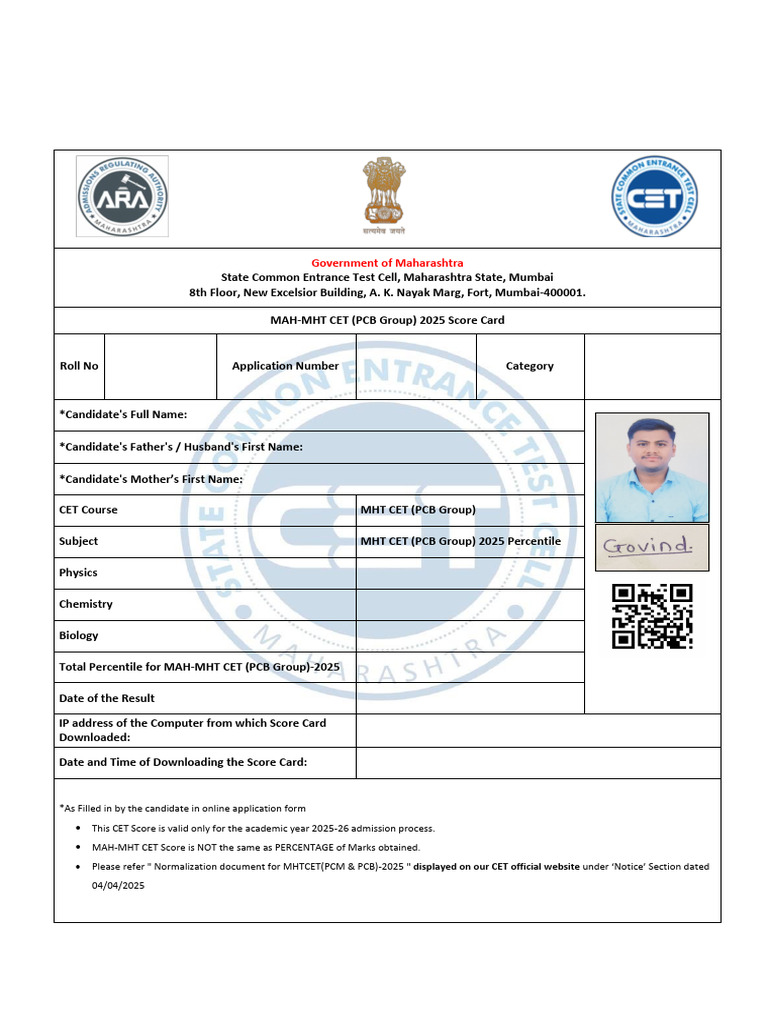 CET Scorecard | PDF