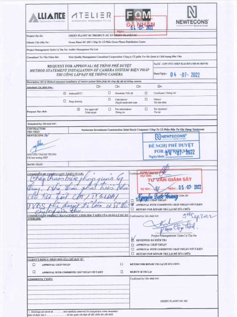 GPP-NTC-MEP-ELE-RFA-MS-01-REV02 Biện Pháp Thi Công Lắp Đặt Hệ Thống ...