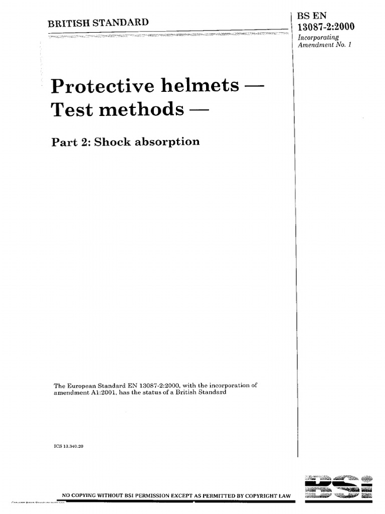 BS EN13087 Part2 | PDF