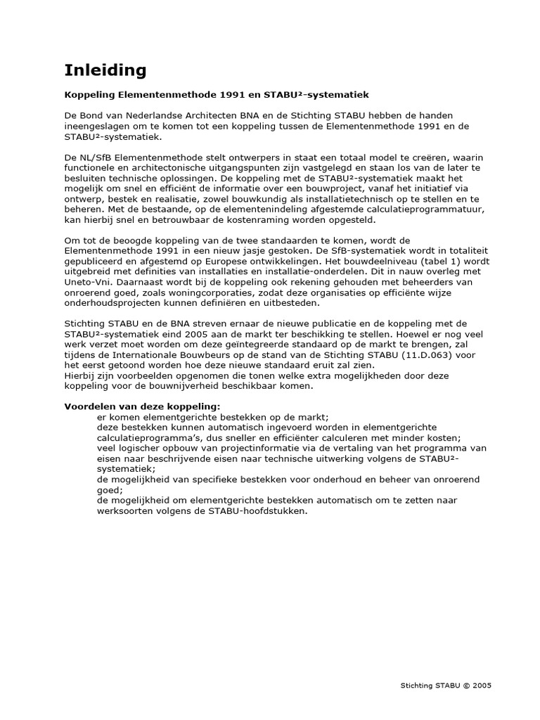 STABU Element Informatie Folder | PDF