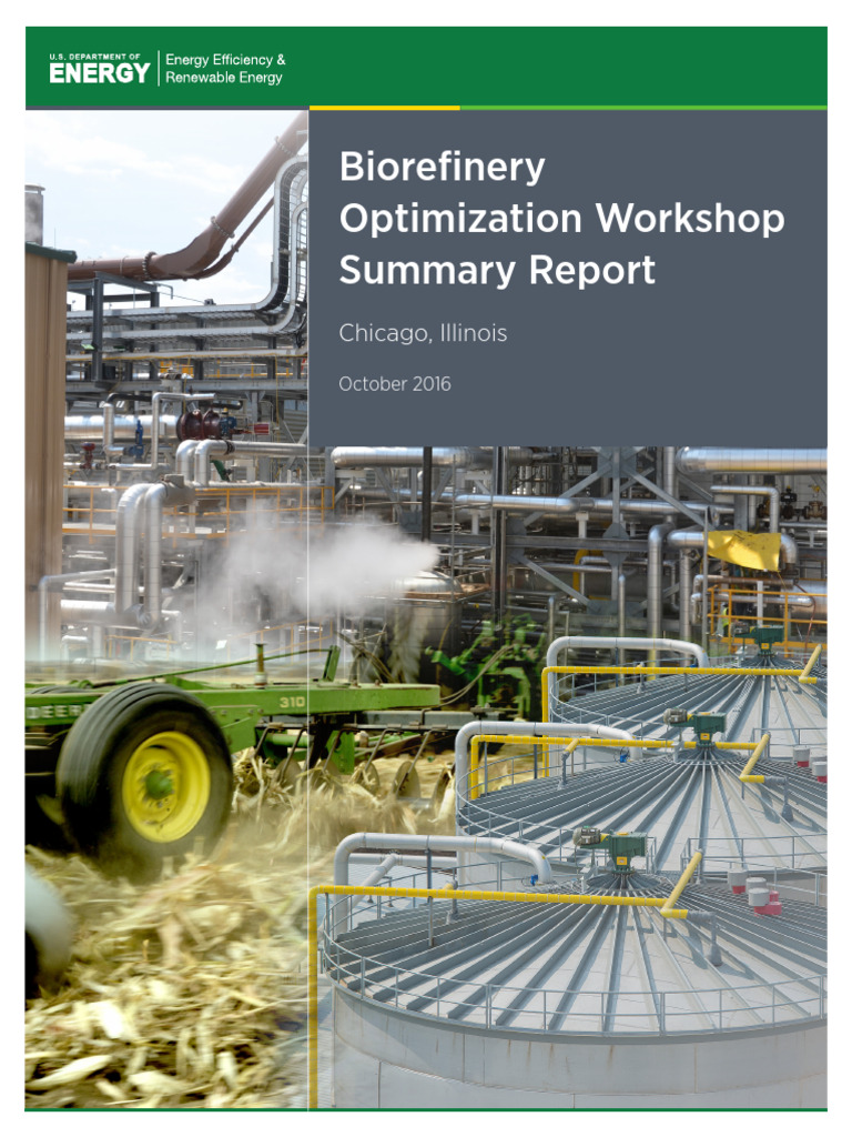 Biorefinery Optimization Workshop Summary Report 2016 | PDF ...
