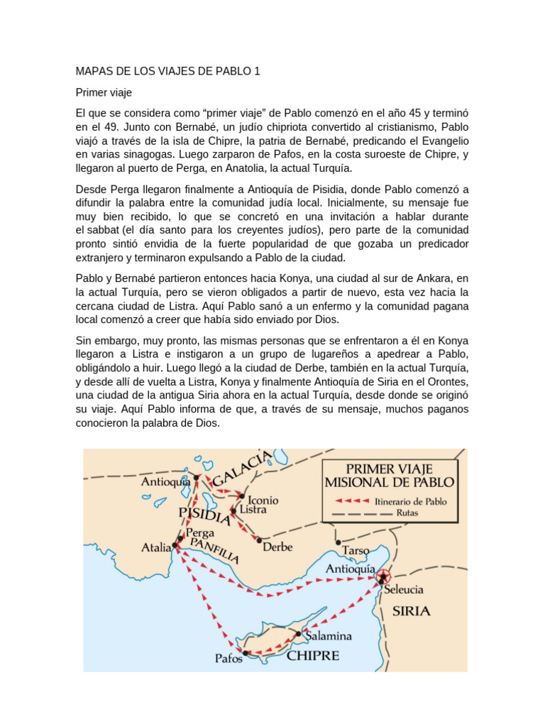 Mapas de Los Viajes de Pablo 1 | PDF | Pablo el apóstol | Cristo (título)