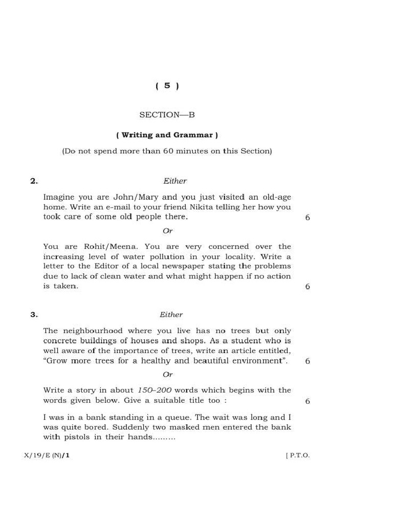 2019 Grammar and Writing | PDF