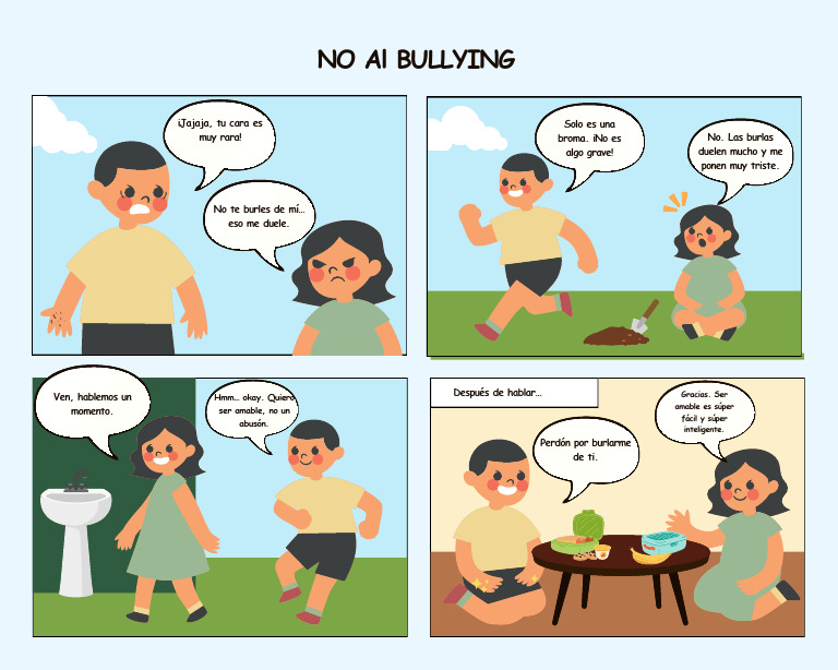 Blue and Green Playful Washing Hands Children Comic Strip (1) | PDF