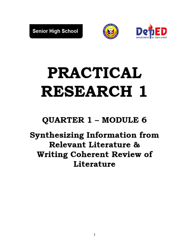 Quarter 1 Module 6 Practical Research 1 | PDF | Information ...