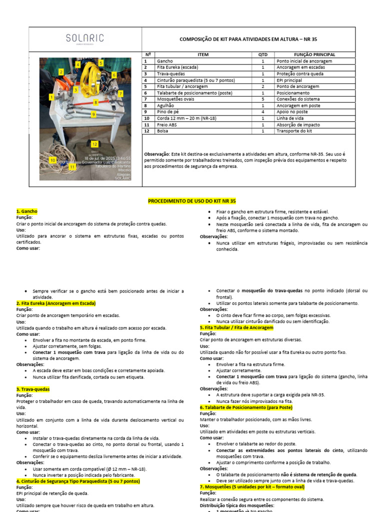 KIT NR 35 | PDF