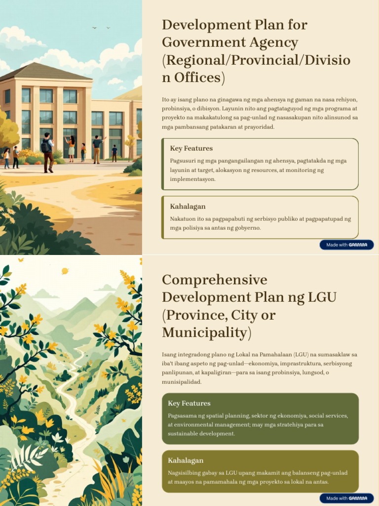Development Plan For Government Agency RegionalProvincialDivision ...
