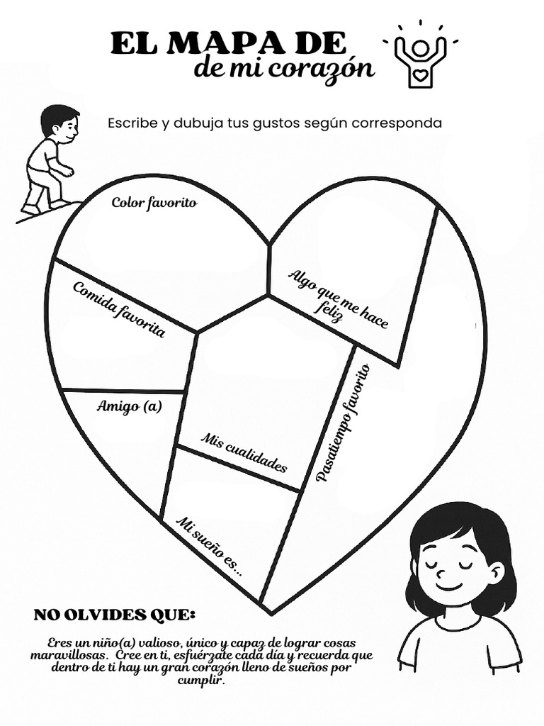El Mapa de Mi Corazón - Ficha de Trabajo | PDF