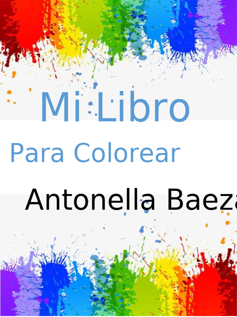 Portada Libro Colorear | PDF