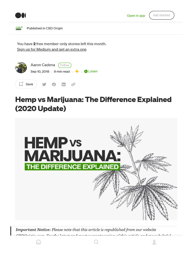 Hemp Vs Marijuana - The Difference Explained (2020 Update) - by Aaron ...