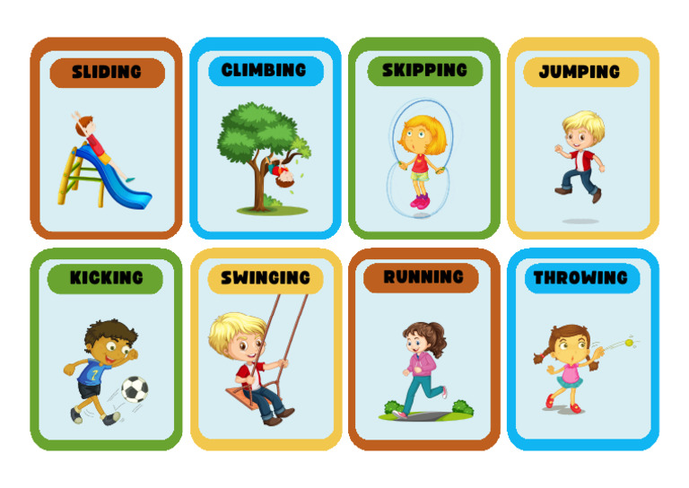 Playground Action Verbs Flashcards 20260102 071905 0000 | PDF