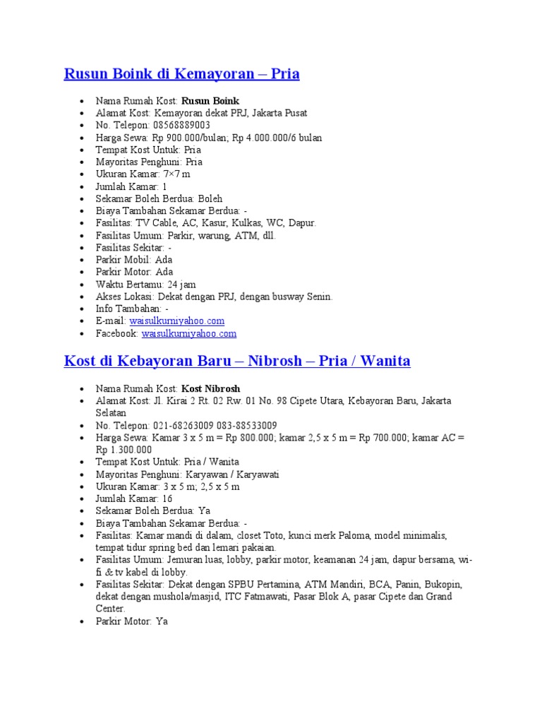 Rusun Boink Di Kemayoran | PDF