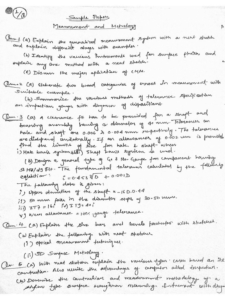 M&M Sample Paper | PDF