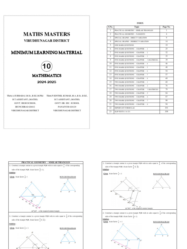 IMP 10th Maths Material | PDF | Function (Mathematics) | Abstract Algebra