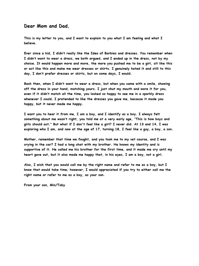 Dear Mom and Dad, | PDF