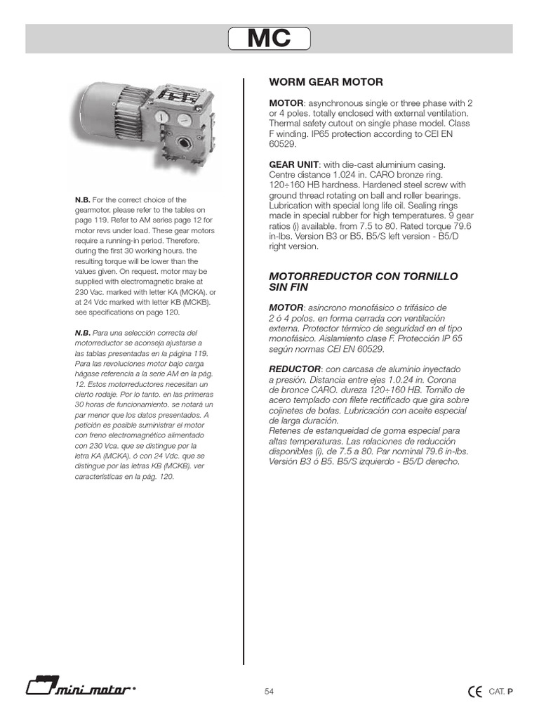 Mini motor_MC_USA | PDF | Electricidad | Tasas temporales