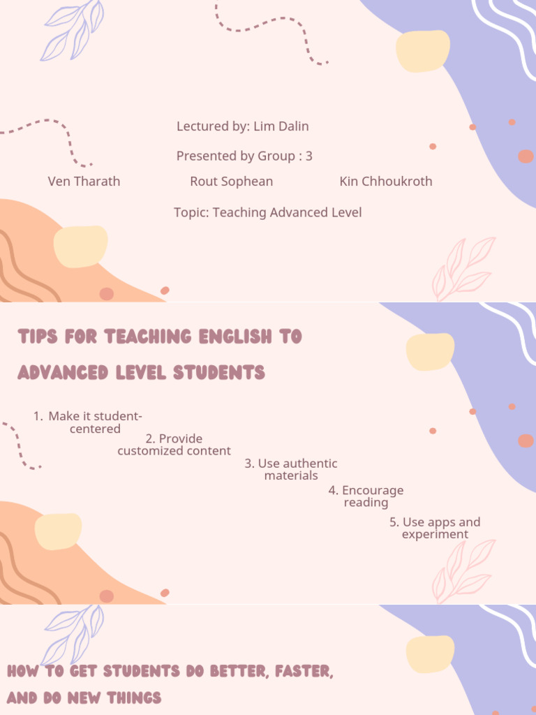Teaching Advanced Level | PDF | Linguistics | Communication