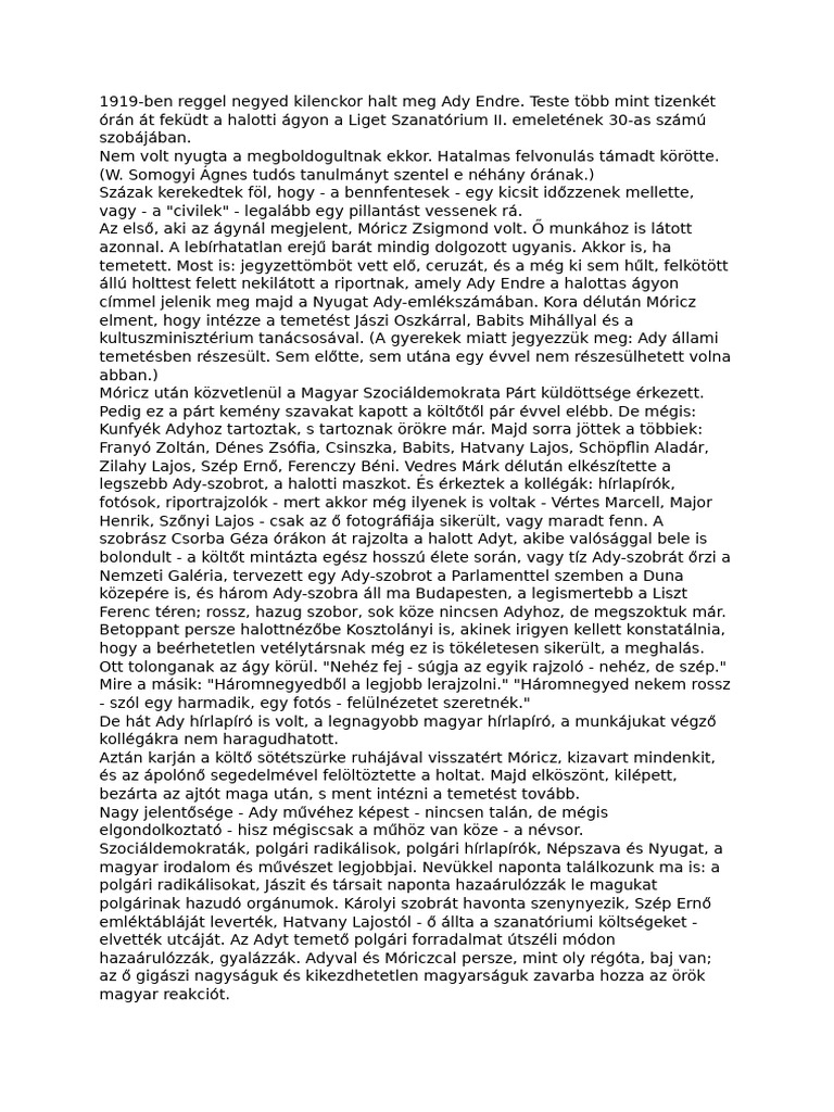 Ady Halála | PDF