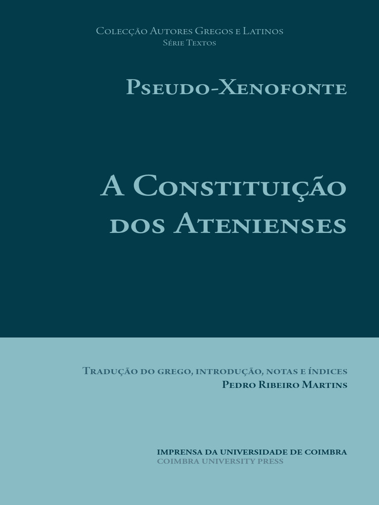 Pseudo-Xenofonte. a Constituição Dos Atenienses | PDF | Democracia ...