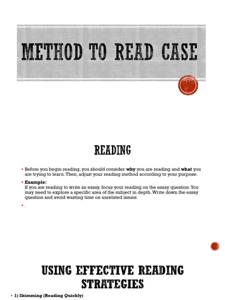 Lecture 3 Method To Read Case | PDF | Precedent | Res Judicata
