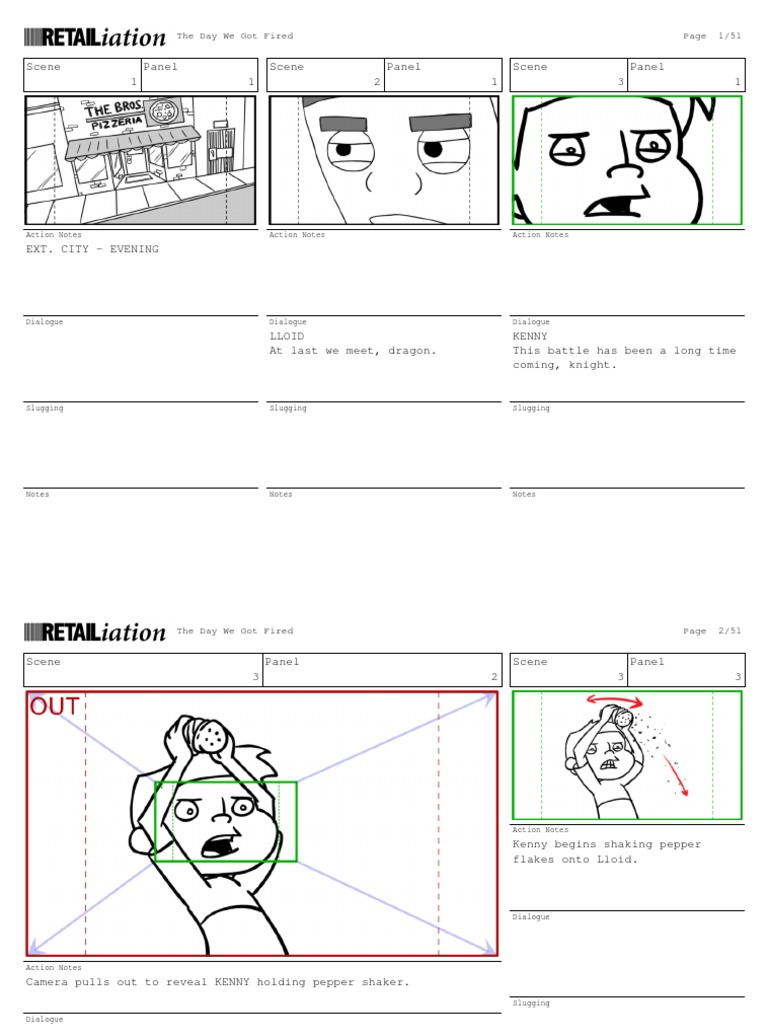 RETAILiation Storyboards | PDF | Restaurant And Catering | Foods