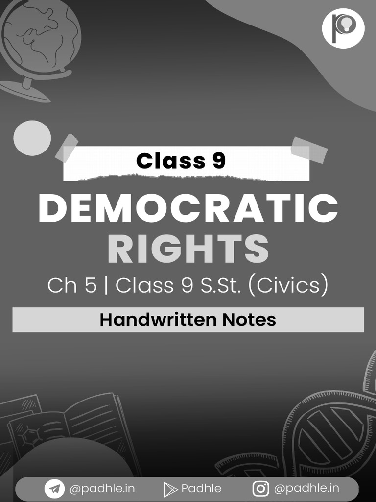 Democratic Rights - Class 9 Notes Padhle | PDF