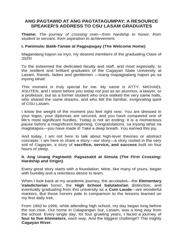 Speech As Resource Speaker On December 6, 2025 | PDF